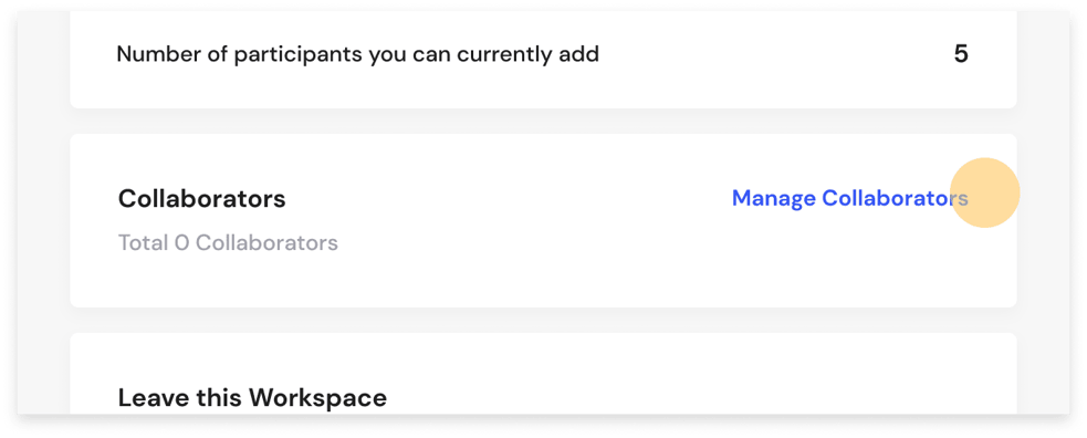 Manage Collaborators