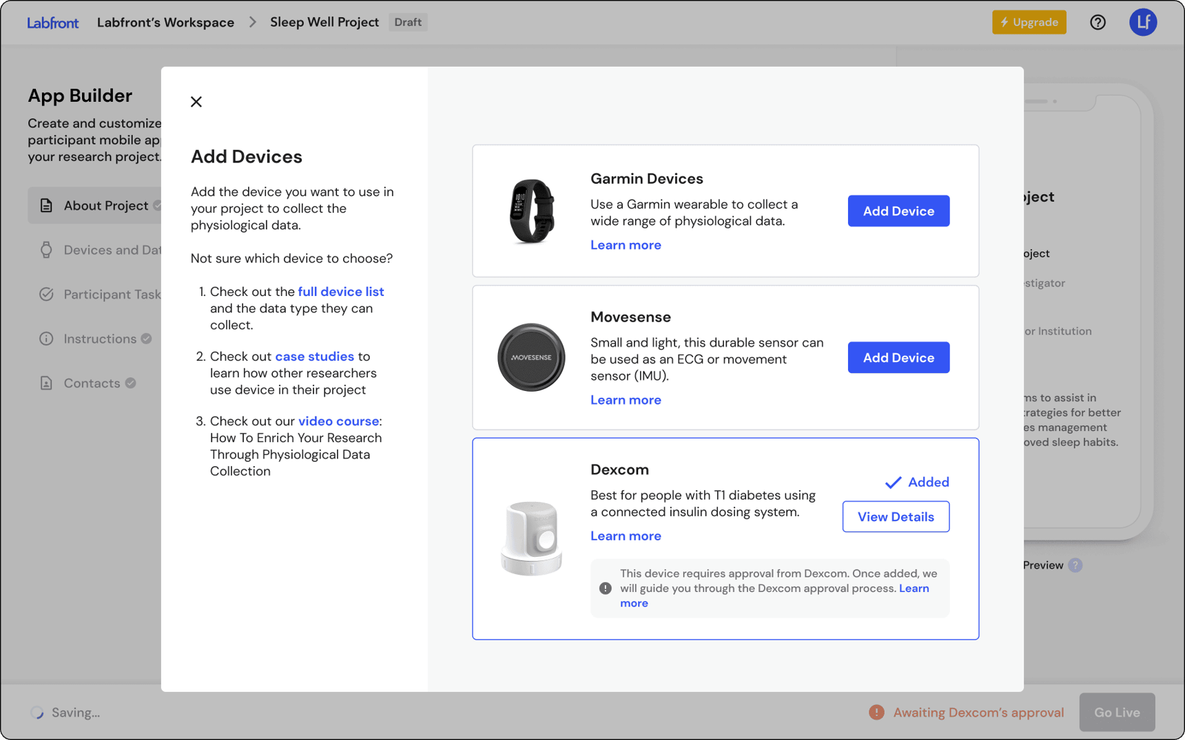 Add Dexcom to Your Project